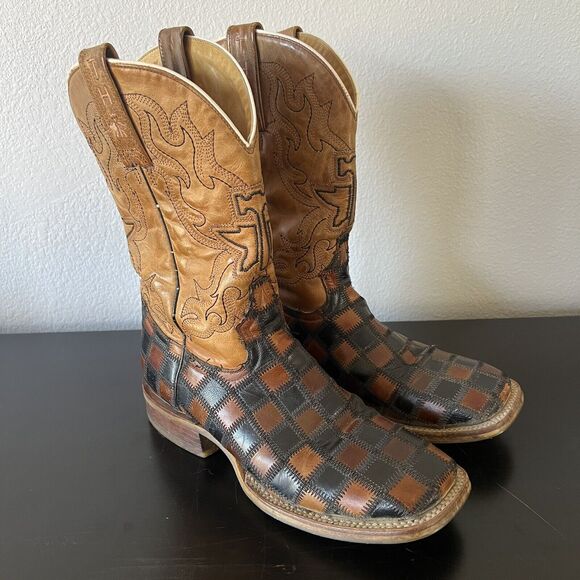Tin Haul | Shoes | Tin Haul Checker Checkerboard Brown Black Cowboy ...